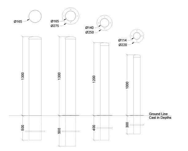 Cast In Bollards | Axom